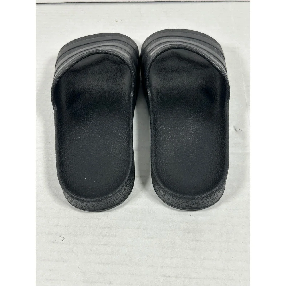 adidas | Shoes | Adidas Adilette Aqua Slides Core Black Tonal Stripes ...